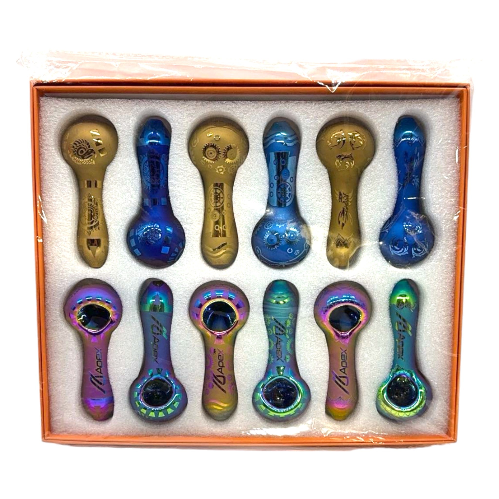 Apex 4 Inch Glass Hand Pipe - Unique Design Glass Wholesale | Fist Distro