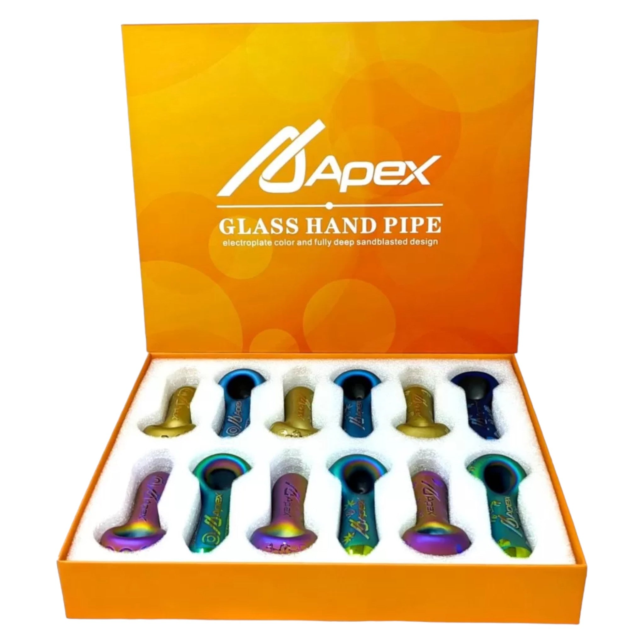 Apex 4 Inch Glass Hand Pipe - Unique Design Glass Wholesale | Fist Distro
