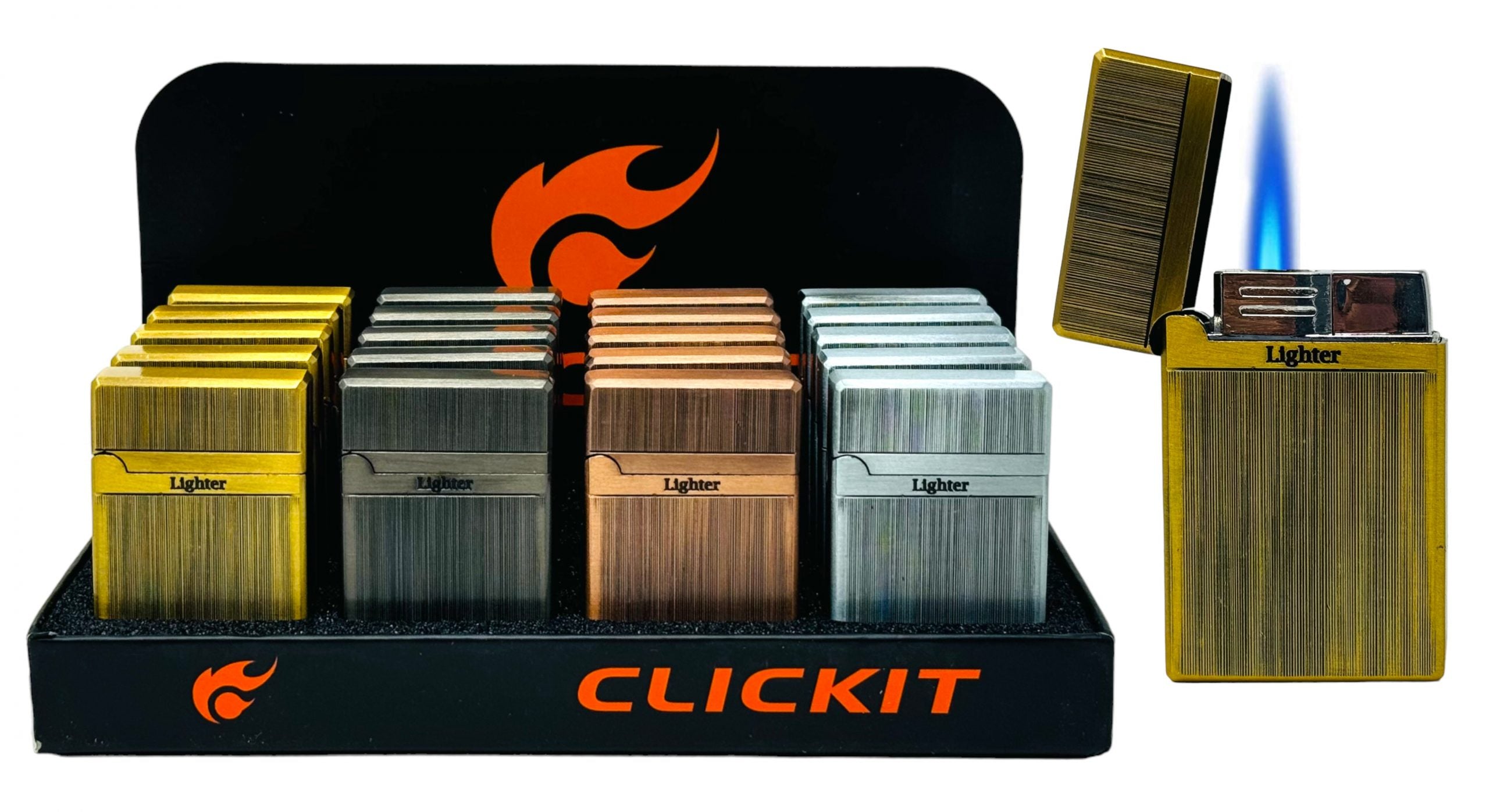 Clickit Flip Torch Lighter | Multi-Color – Fist Distro