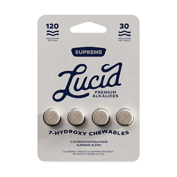 Lucid Supreme 7-Hydroxy Chewable Tablets 30mg - Pack of 4/Display of 1 ...