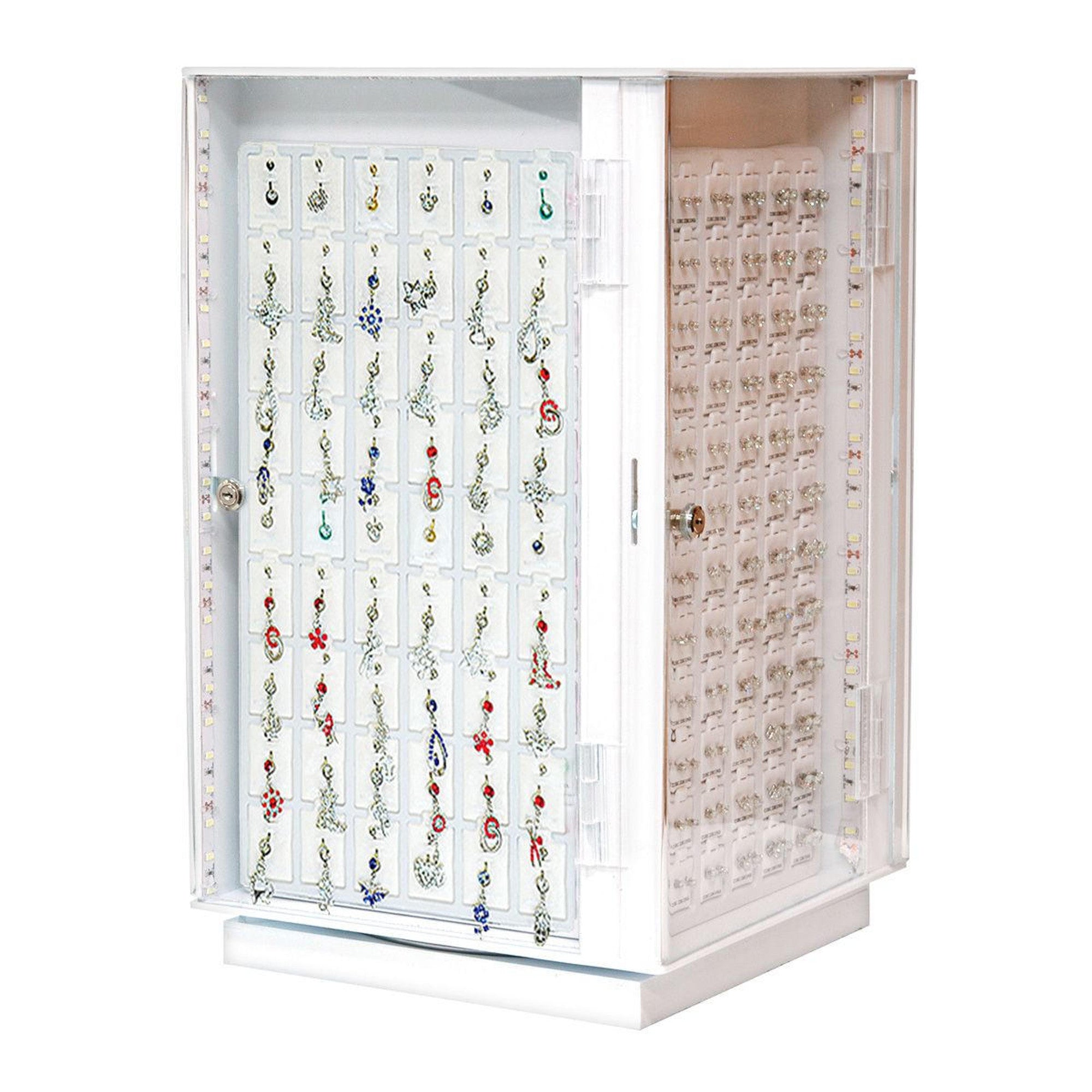 4-Side 16" LED Body Jewelry Display – 270-Piece Wholesale – Fist Distro